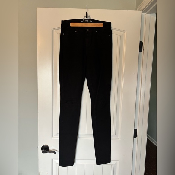 PAIGE | Jeans | 35 Inseam Paige Jet Black High Rise Skinny Jeans | Poshmark